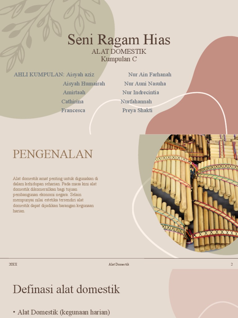 Seni Ragam Hias: Alat Domestik Kumpulan C | PDF