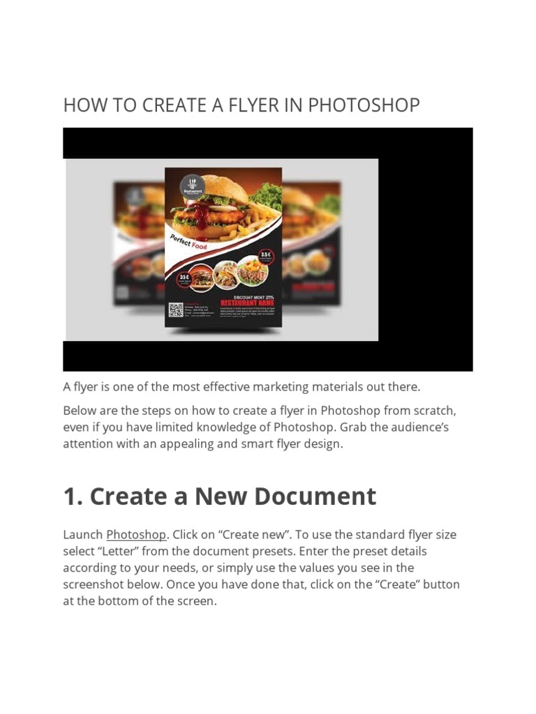 Create A Flyer in Photoshop | PDF | Adobe Photoshop | Keyboard Shortcut