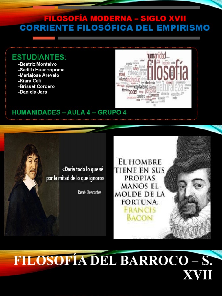 Corriente Filosófica Del Empirismo: Filosofía Moderna - Siglo Xvii ...