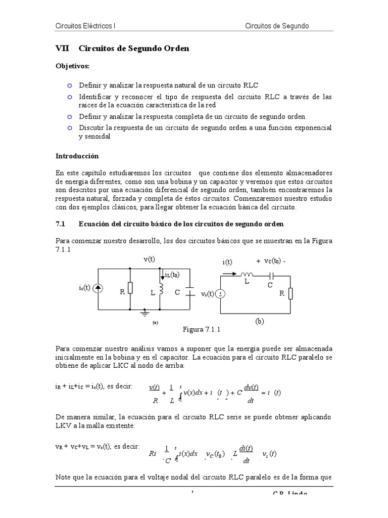 Ejercicios Resueltos Ctos RLC Segundo or | PDF | Ecuaciones | Oscilación