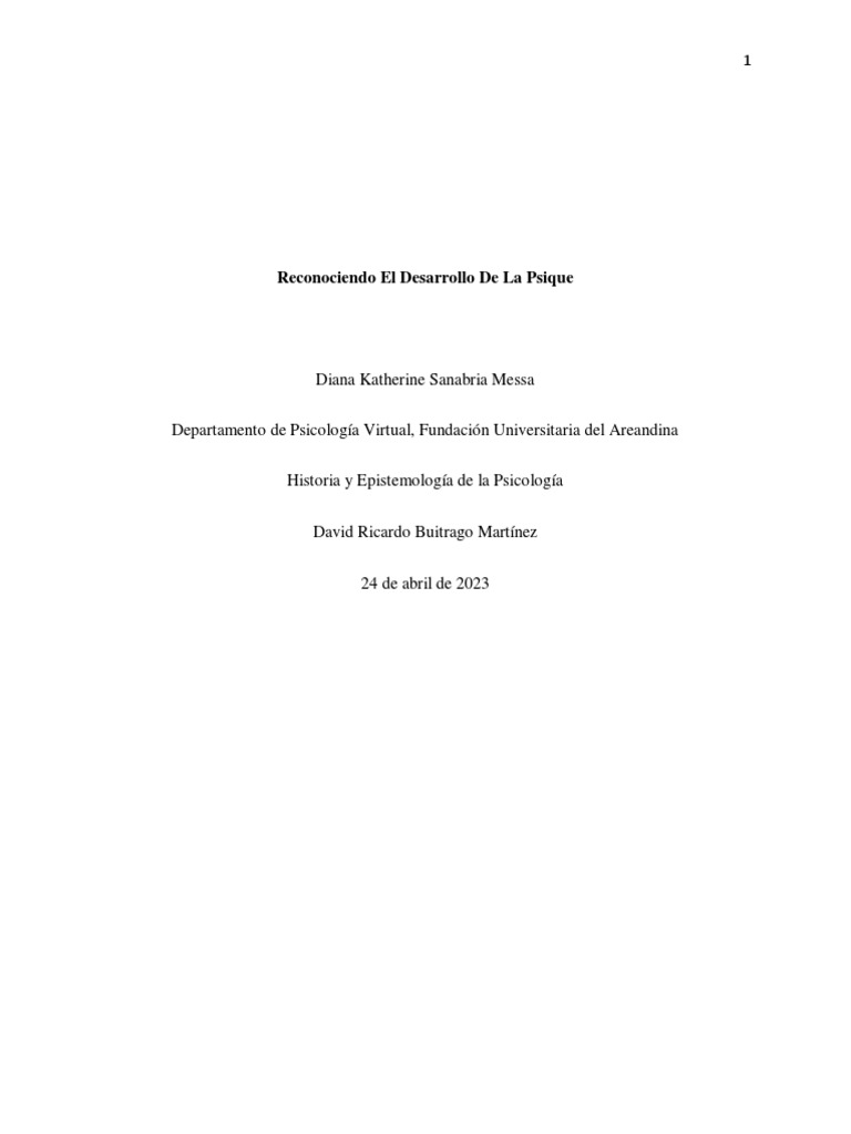 Reconociendo El Desarrollo de La Psique | PDF
