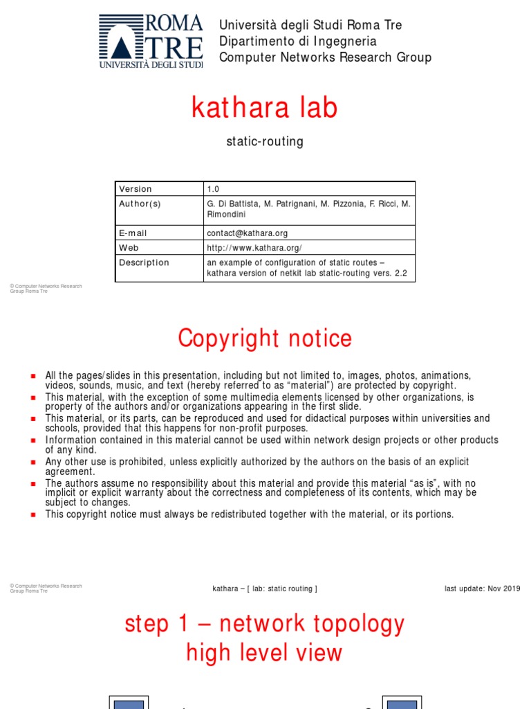 004 Kathara Lab - Static Routing | PDF