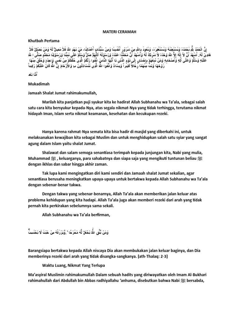 Materi Ceramah | PDF
