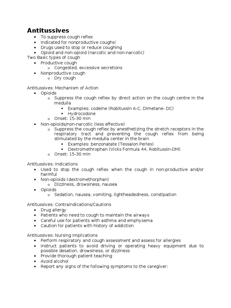 Antitussives | PDF | Cough | Opioid