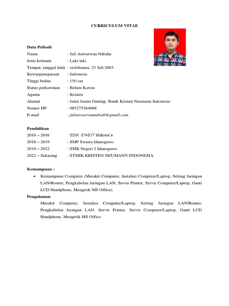 Cara Membuat CV | PDF