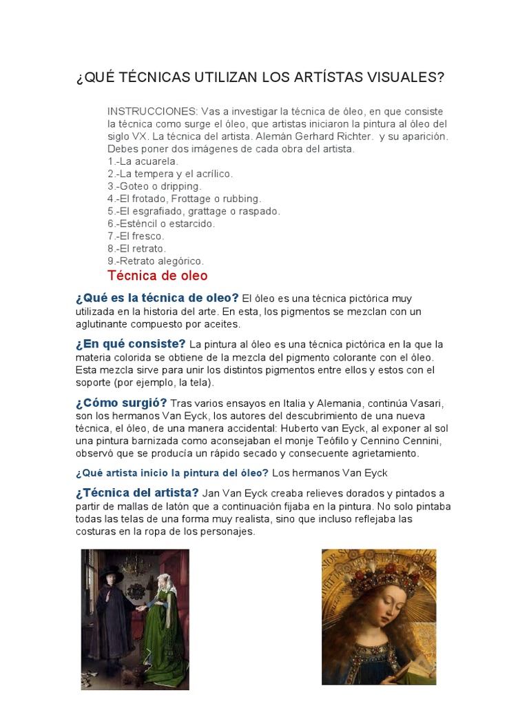 Técnicas de Artes | PDF | Pinturas | Pintura con acuarelas