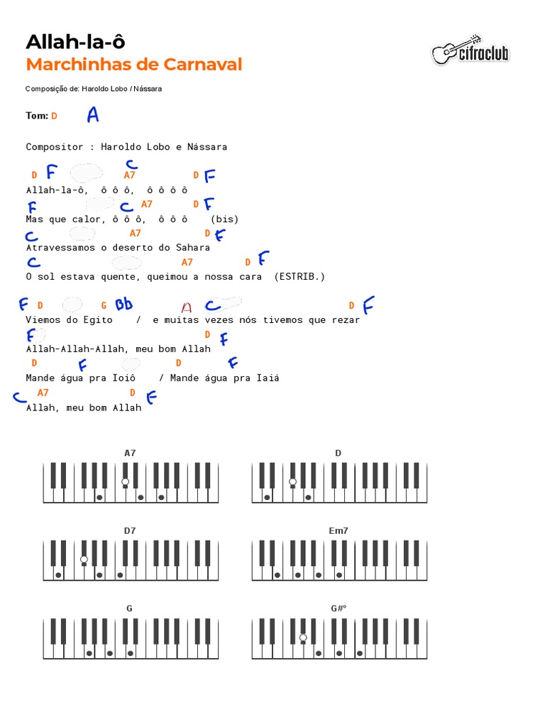 Cifra - Marchinhas - de - Carnaval 2A | PDF