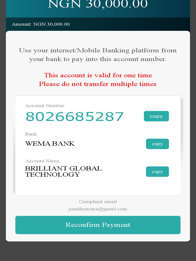 Use Your Internet/mobile Banking Platform From Your Bank To Pay Into ...