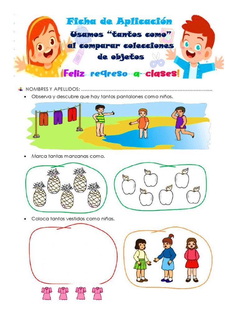 Comparación de Colecciones para Primer Grado | PDF