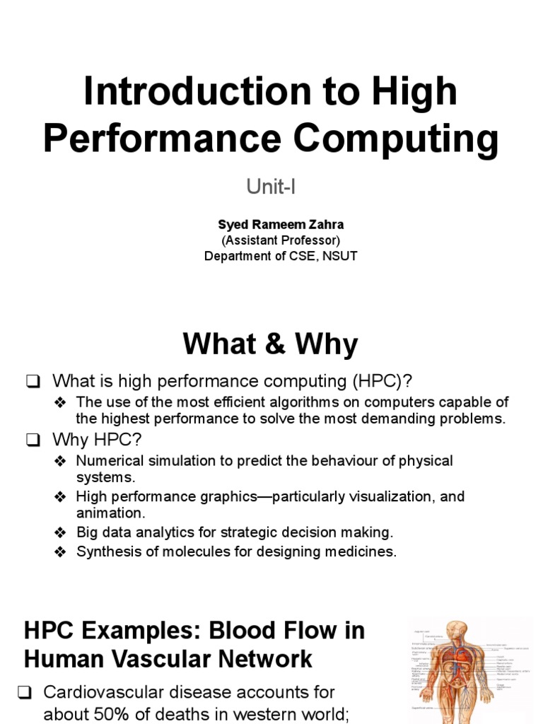 Introduction To High Performance Computing: Unit-I | PDF | Central Processing Unit | Parallel ...