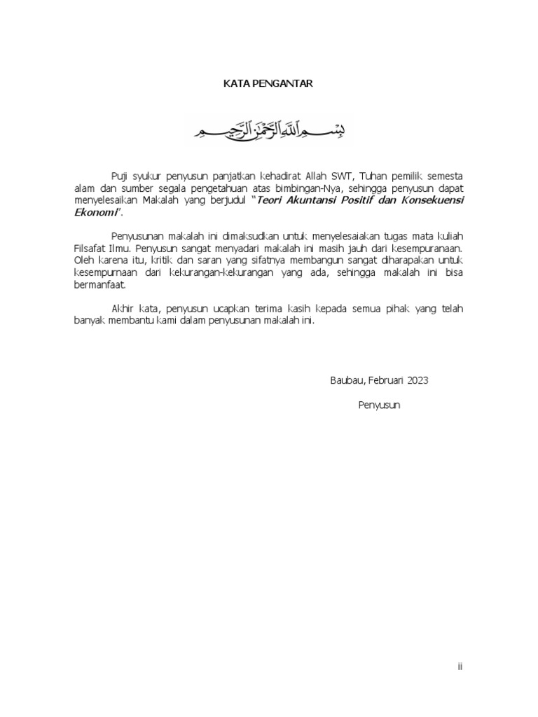 Kata Pengantar | PDF