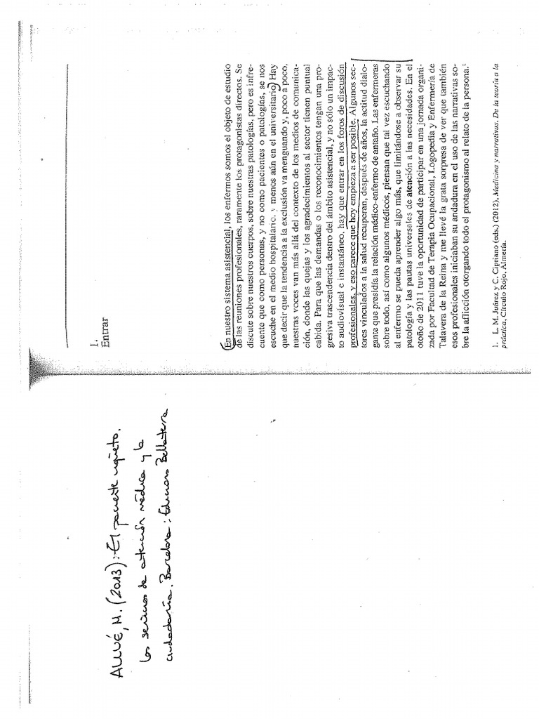 Lect 7 Allue El Paciente Inquieto | PDF