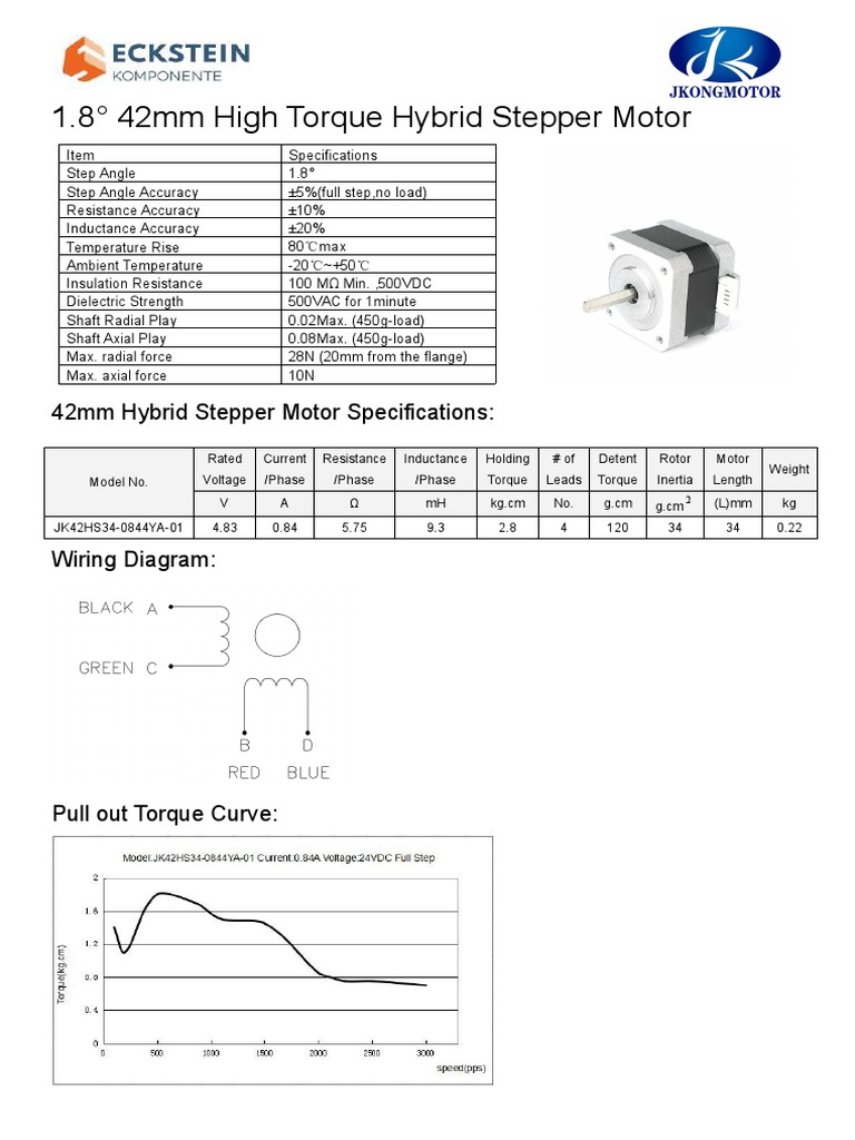 Creality 42 34 Motor Specifications | PDF
