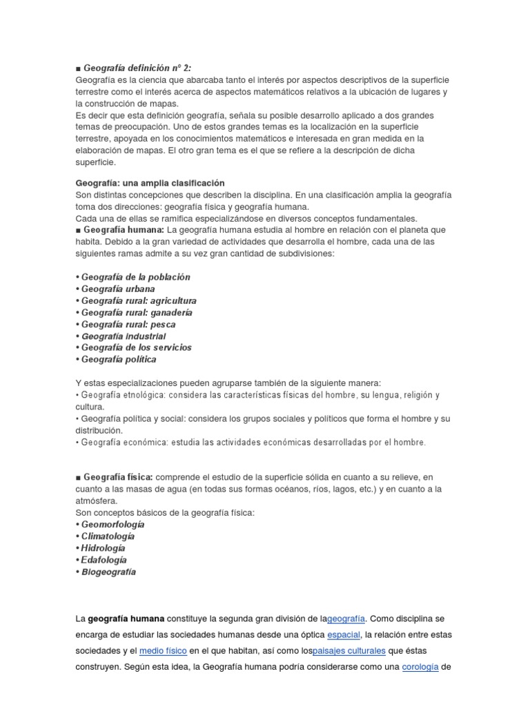 Geografia Fisica y Humana | PDF | Geografía | Geografía Física