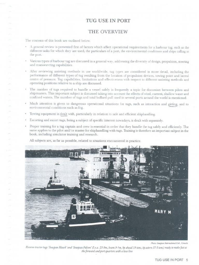 Tug Use in Port | PDF