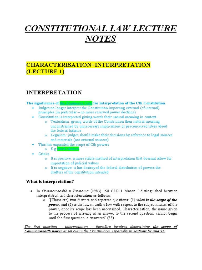 Constitutional Law - EXAM-NOTES | PDF | Constitutional Law | Legal ...