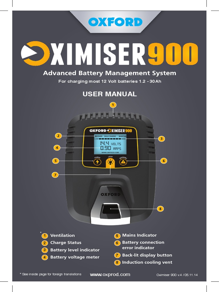 Oximiser 900 | Download Free PDF | Battery Charger | Ac Power Plugs And ...