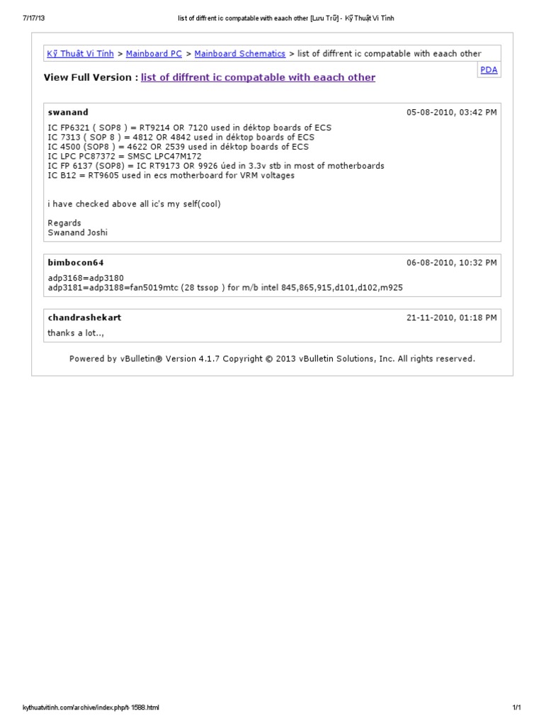 IC Equivalent | PDF