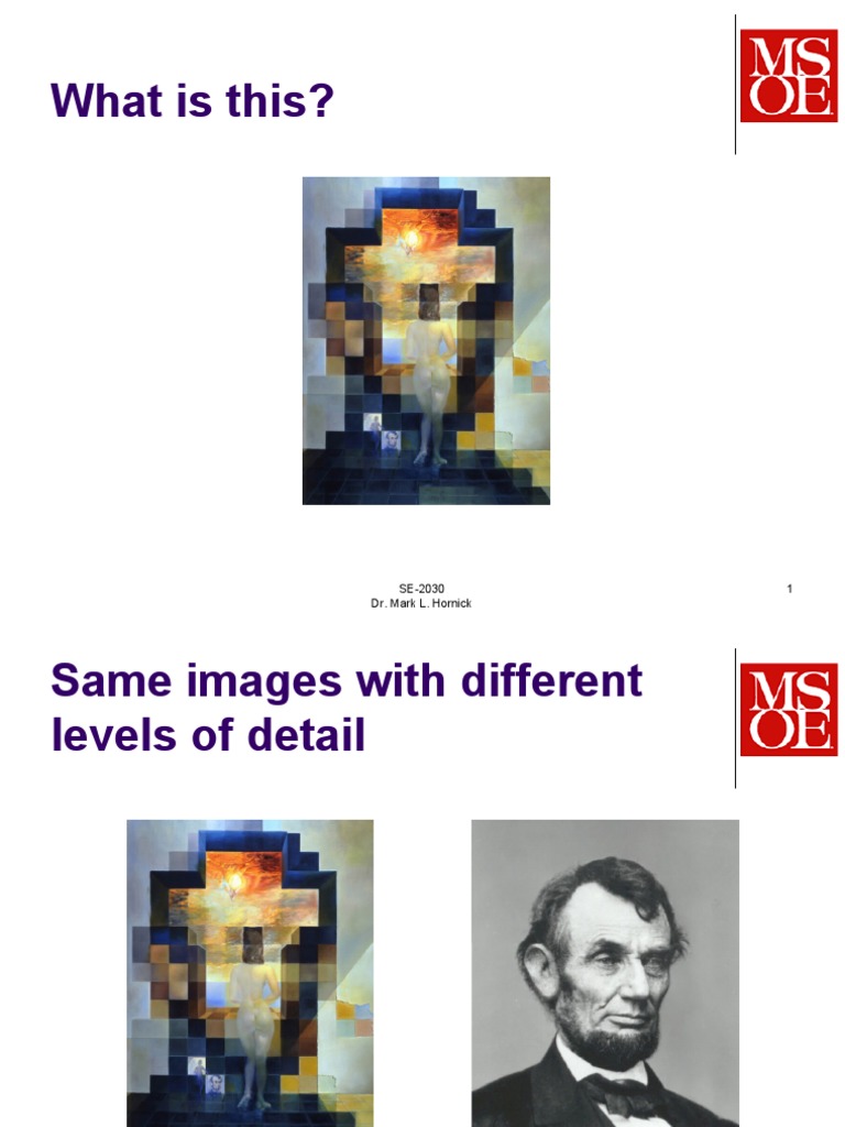 What Is This?: SE-2030 Dr. Mark L. Hornick 1 | PDF