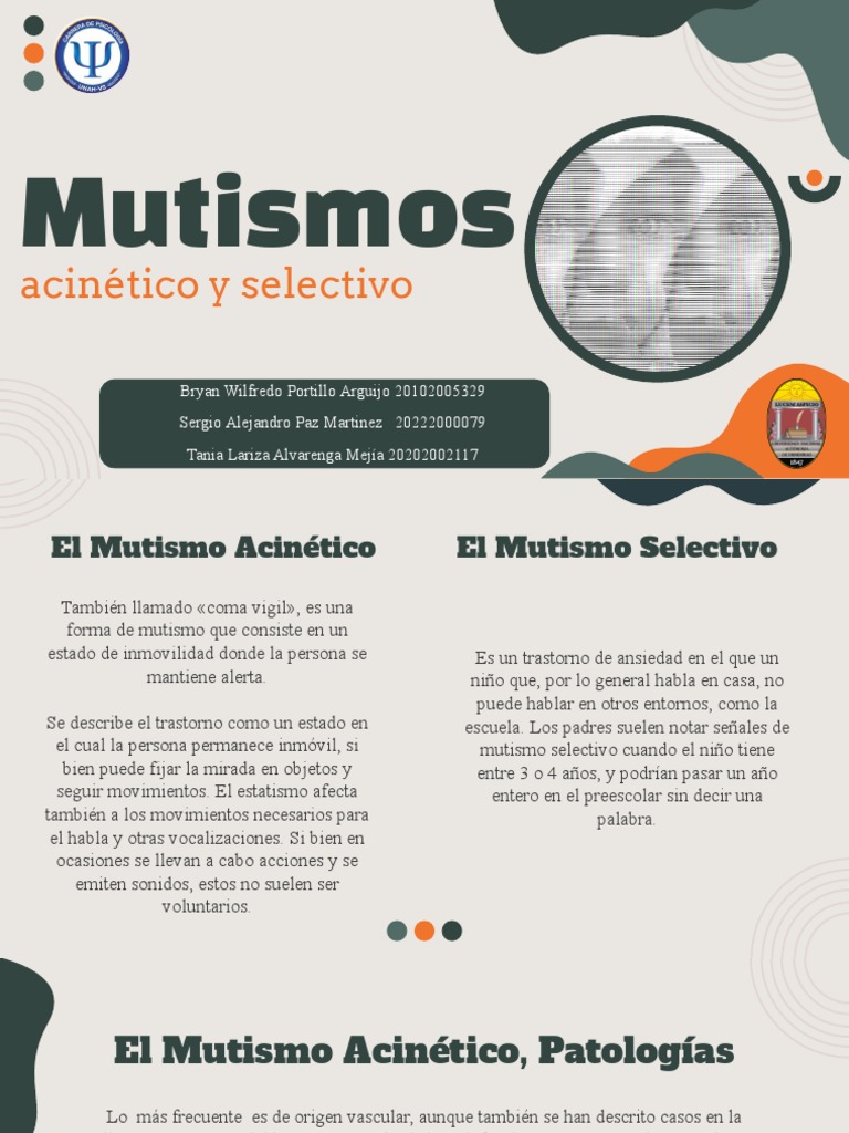 Mutismos Acinético y Selectivo | PDF | Medicina CLINICA | Enfermedades ...