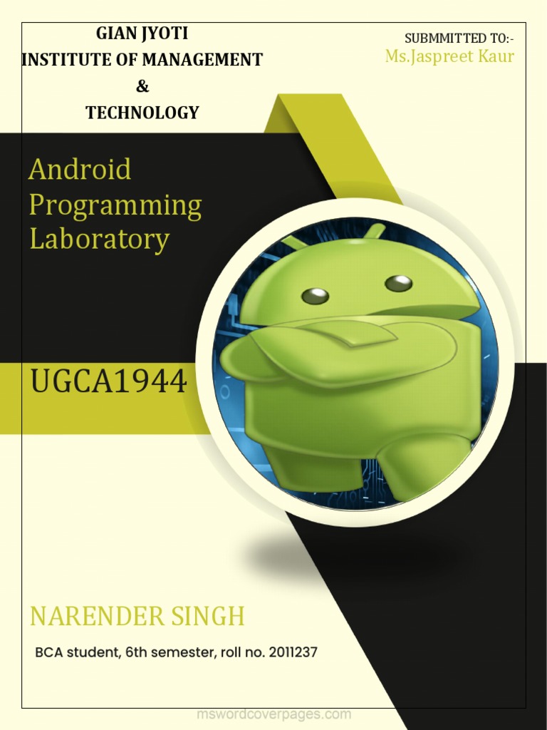 Front Cover Page 4 Lab File Pdf