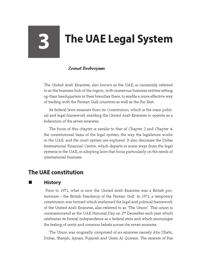 Overview of the UAE Constitution | PDF | United Arab Emirates | Ethical ...