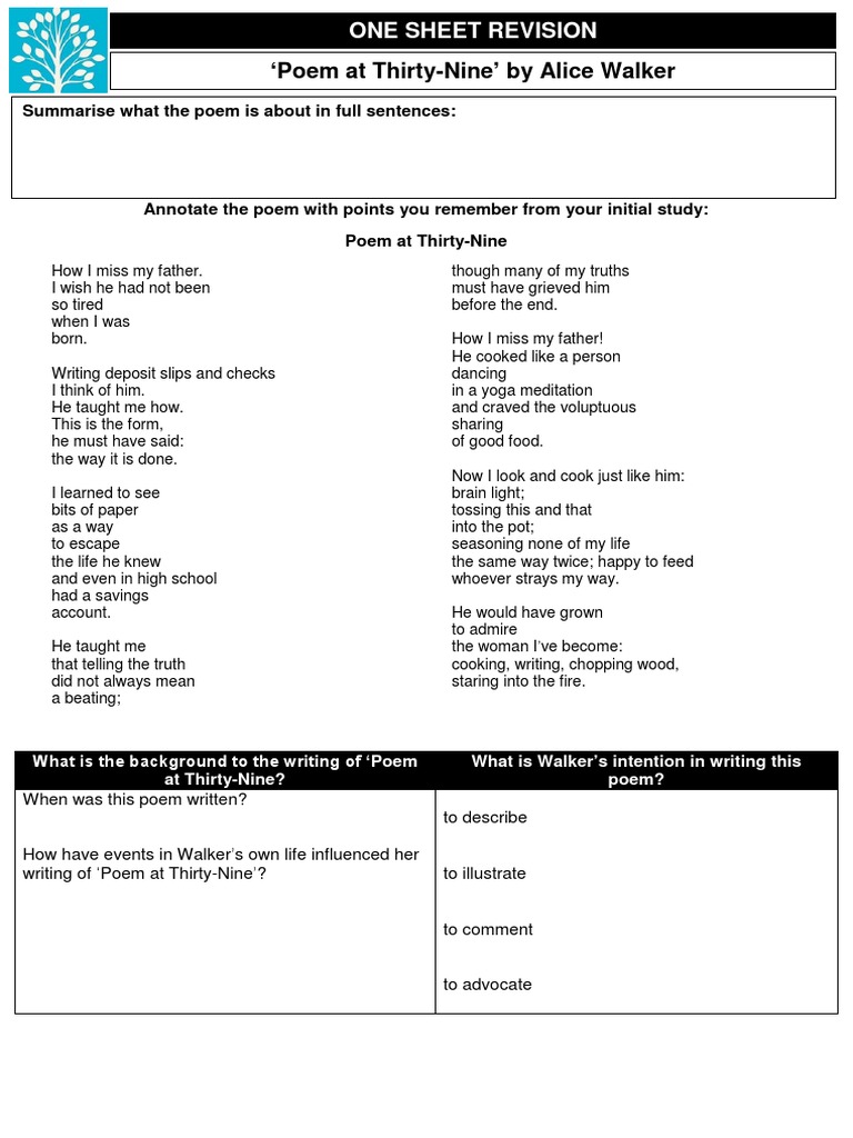 Poem at Thirty Nine | PDF