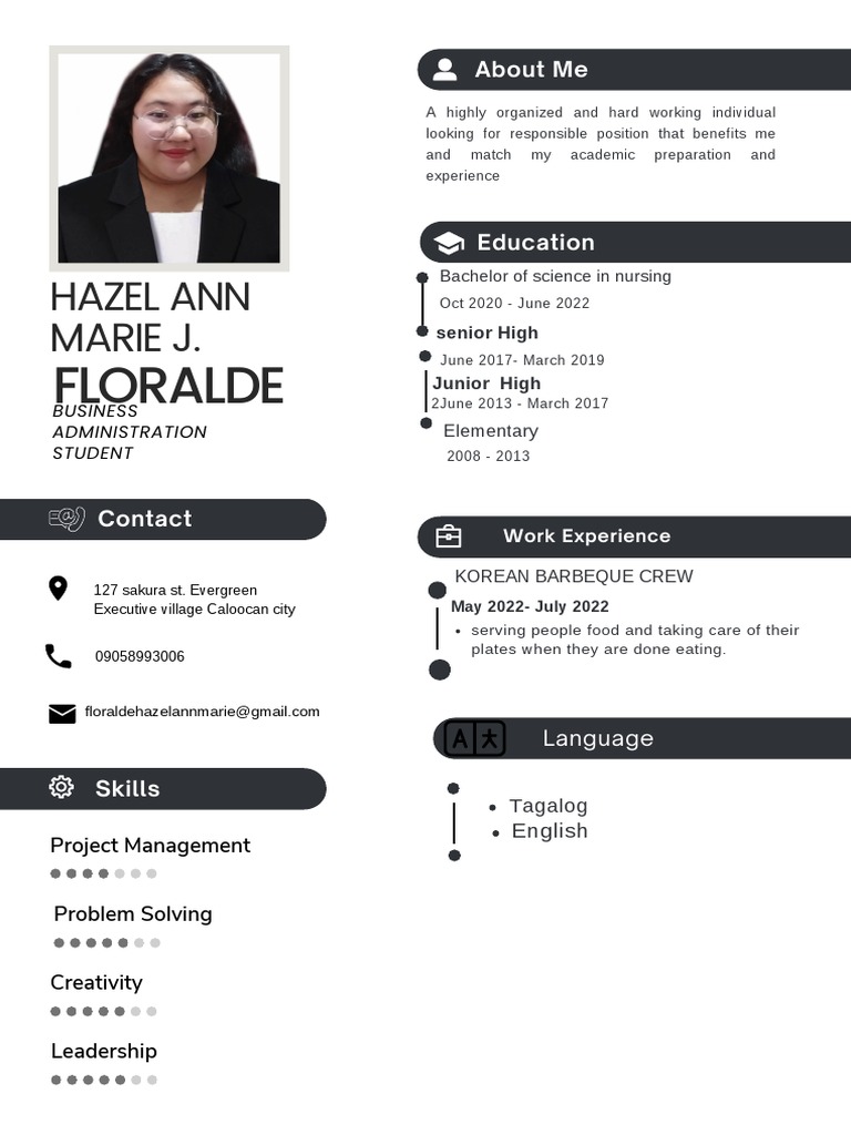 Floralde: Hazel Ann Marie J | PDF