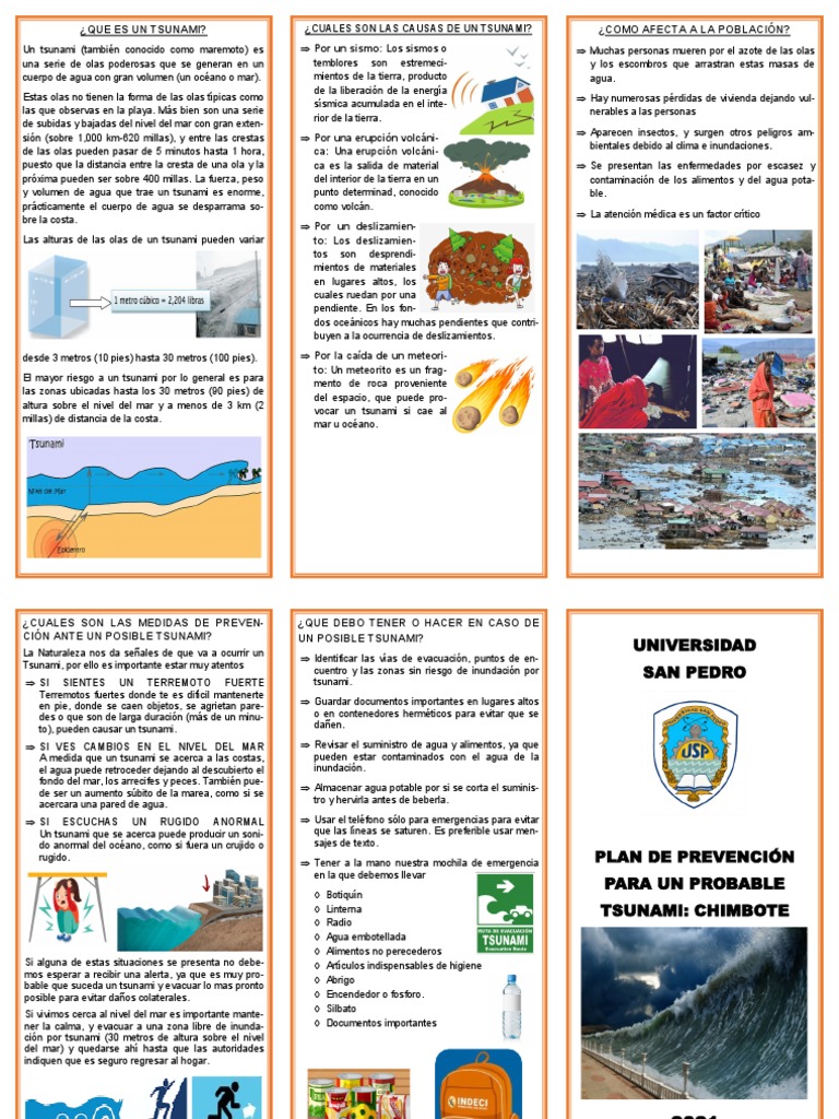 Triptico Tsunami | PDF | Tsunami | Temblores