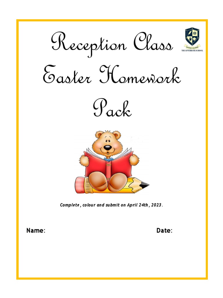 Reception Class Easter Holiday Homework Pack 2023 | PDF