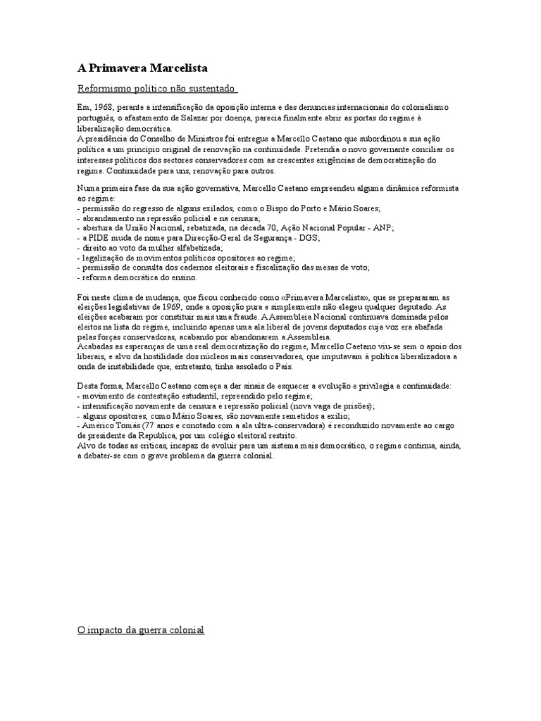 A Primavera Marcelista | PDF