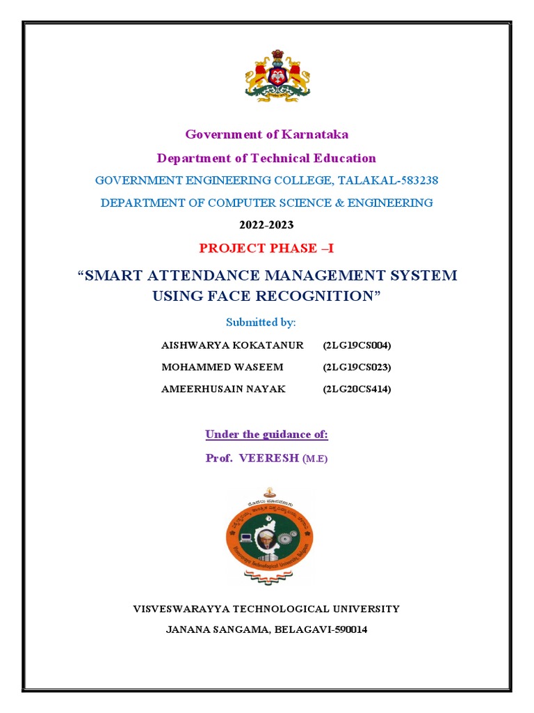"Smart Attendance Using F Ttendance Management Using Face Recognition ...