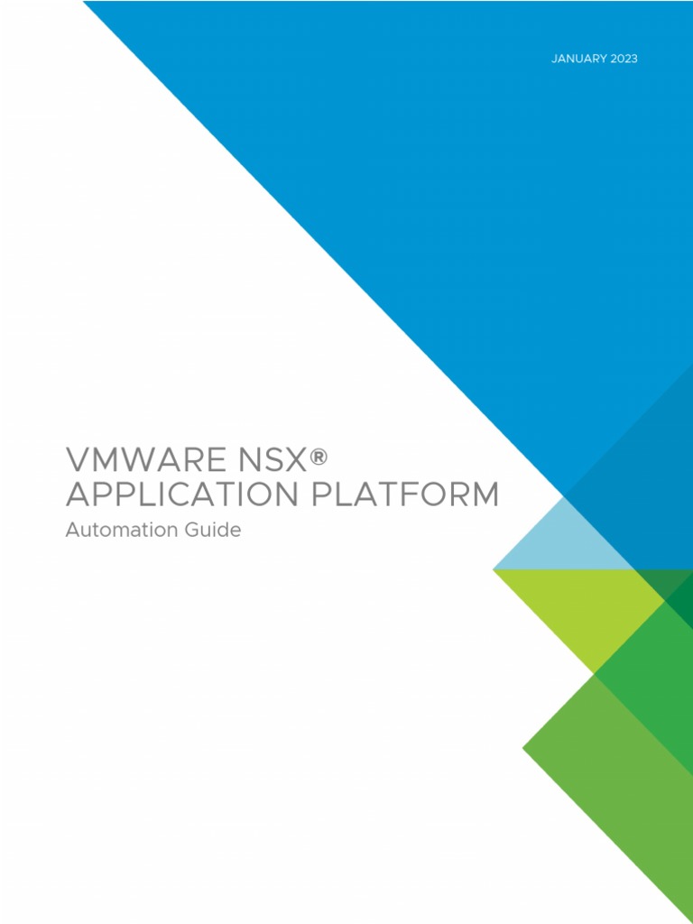 NSX NAPP Automation Guide v0.5 | PDF | Trademark | Intellectual Property NSX NAPP Automation Guide v0.5 | PDF | Trademark | Intellectual Property