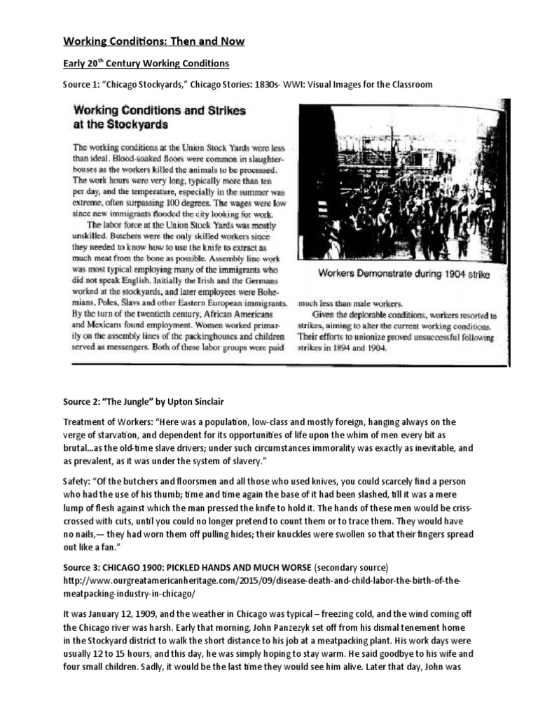 Working Conditions: Then and Now | PDF | Employment | Occupational ...