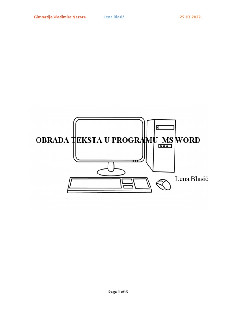 Obrada Teksta U Programu MS Word | PDF