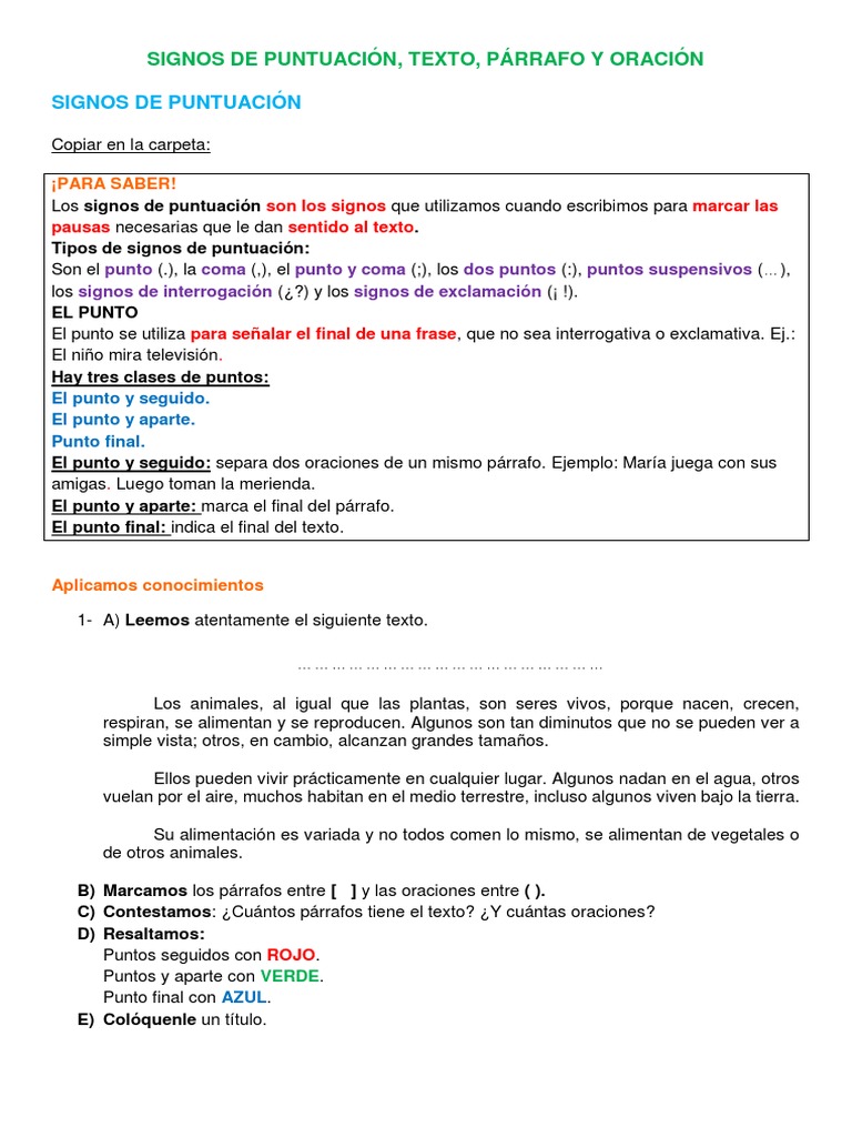 Ejemplos de Párrafos y Signos de Puntuación | PDF | Coma
