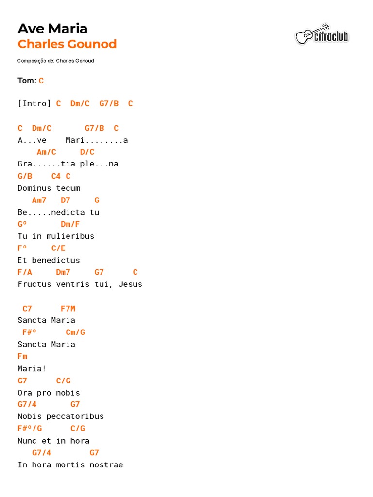 Cifra Club - Charles Gounod - Ave Maria | PDF