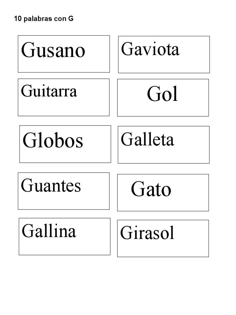 100 Palabras G Ge | PDF | Cocina vegana