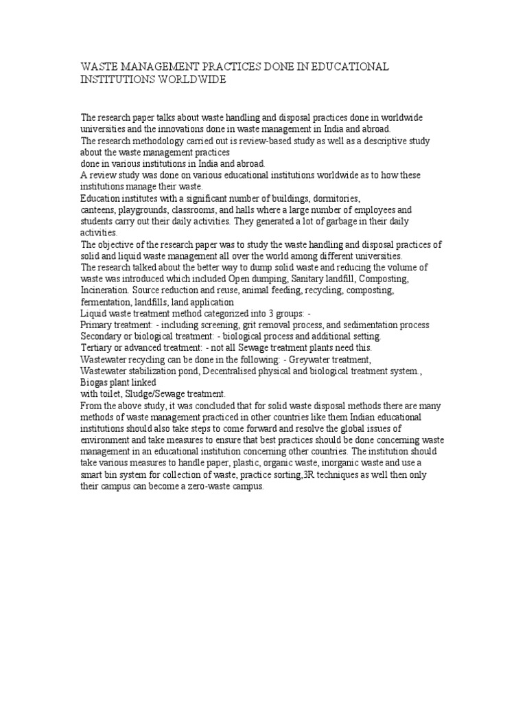 Summaries | PDF | Sewage Treatment | Waste Management