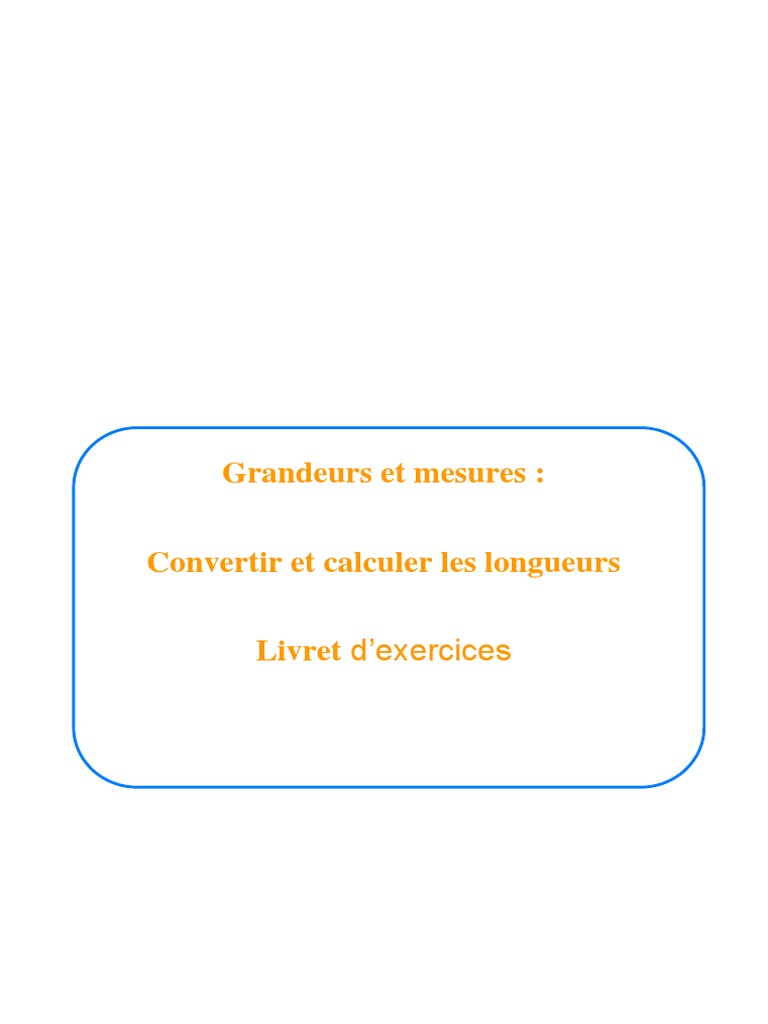 Conversion et Calcul de Longueurs | PDF | Longueur | Système ...