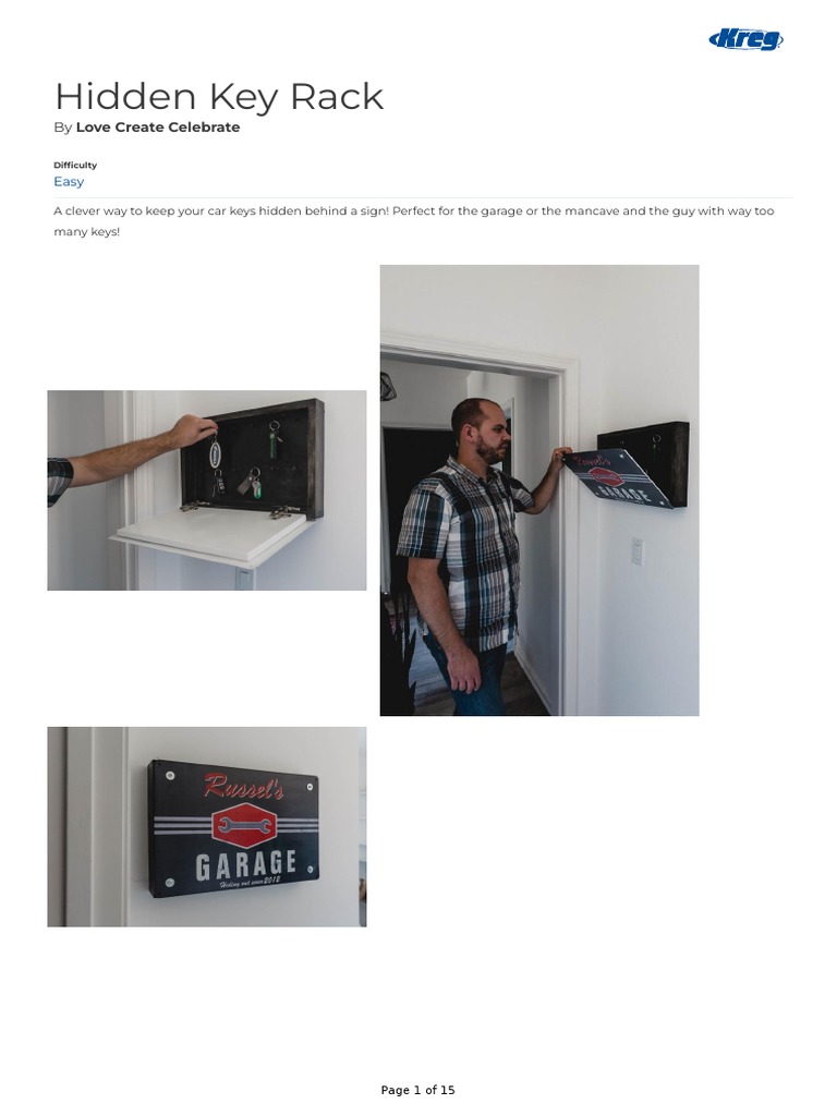 Hidden Key Rack | PDF | Manufactured Goods | Metalworking