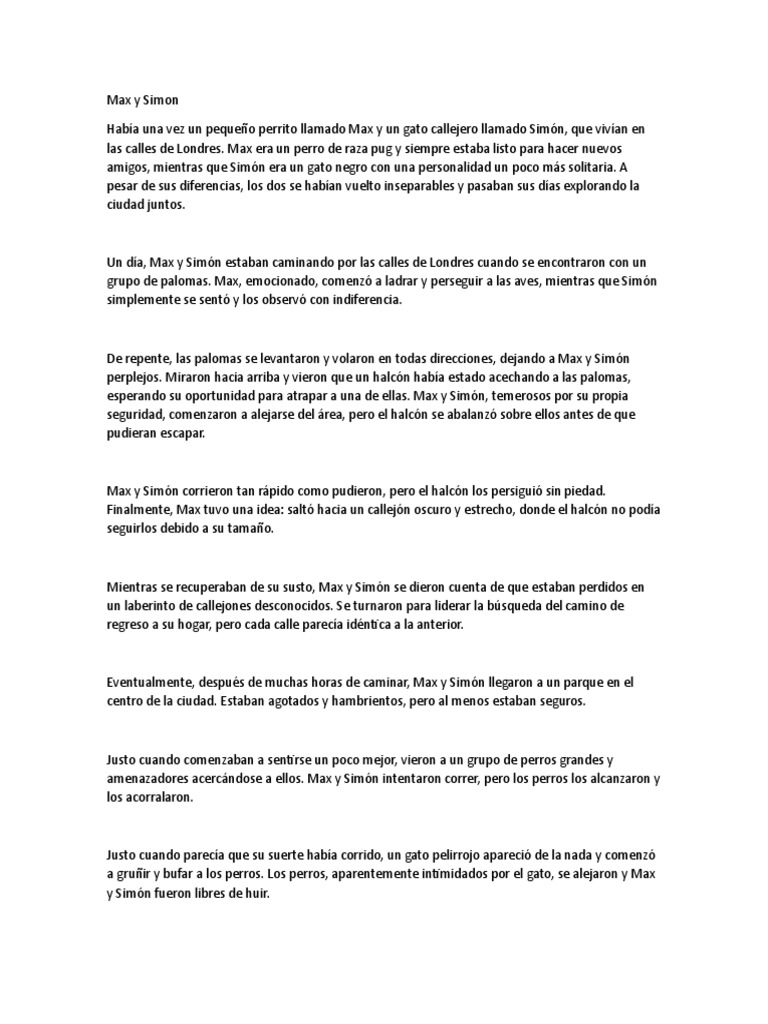 Max y Simon | PDF | Gatos