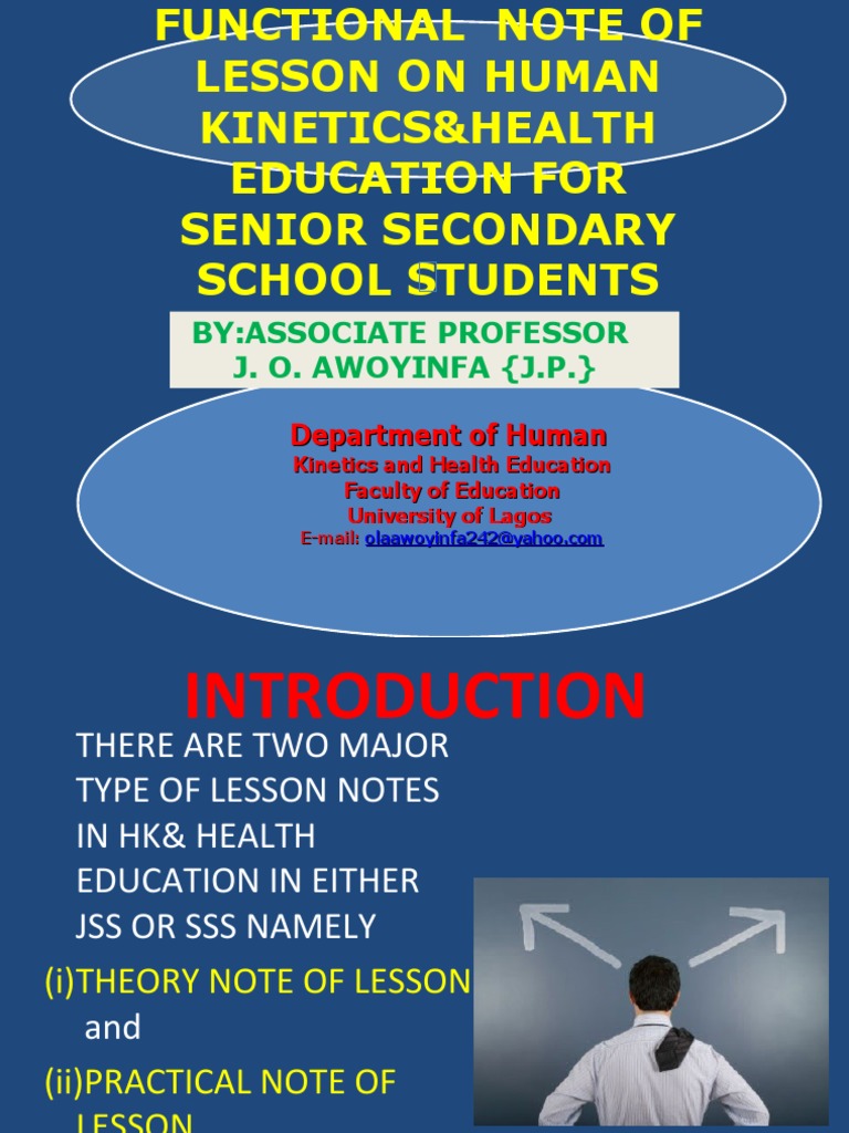 By:Associate Professor J. O. Awoyinfa (J.P.) : Department of Human ...