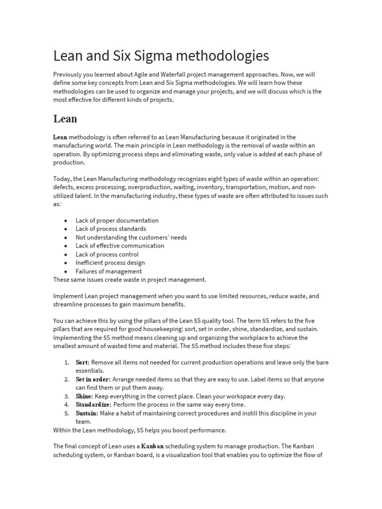 Coursera | PDF | Six Sigma | Lean Manufacturing