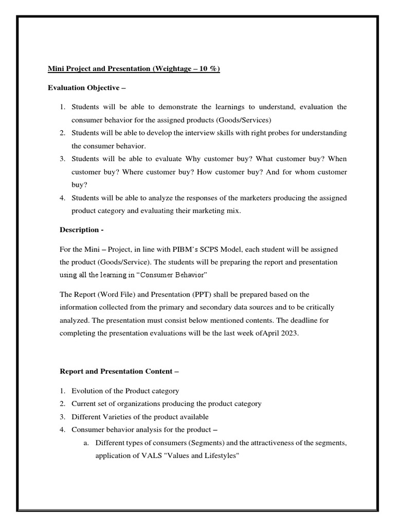 Mini Project - Docx - 5 - 6 - 920230228112814 | PDF | Consumer Behaviour | Marketing