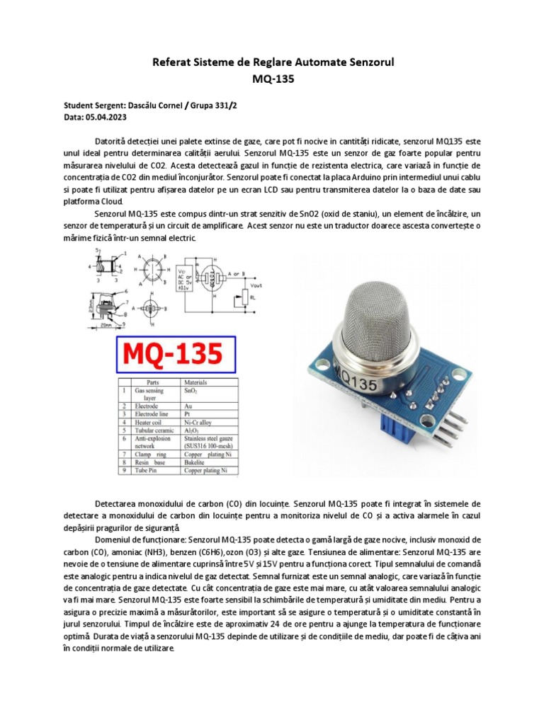 Senzor MQ-135 | PDF