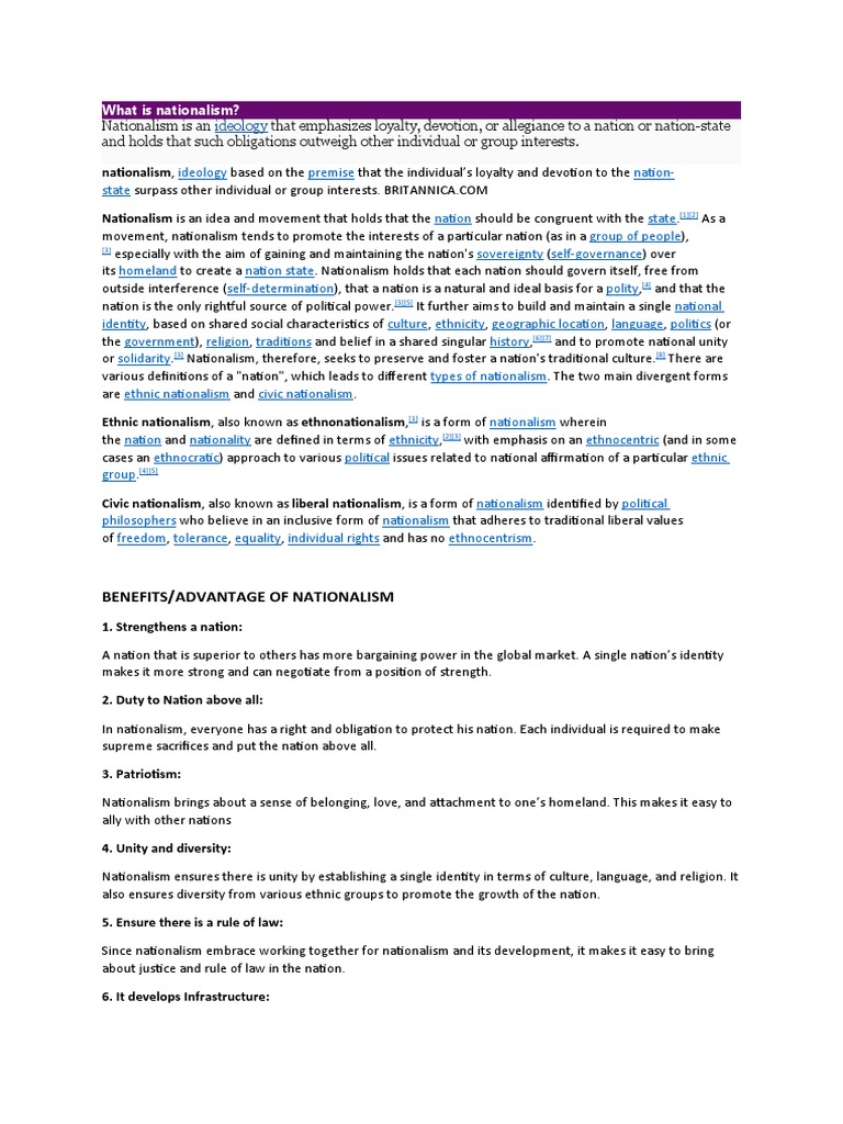 What Is Nationalism | PDF | Nationalism | Nation