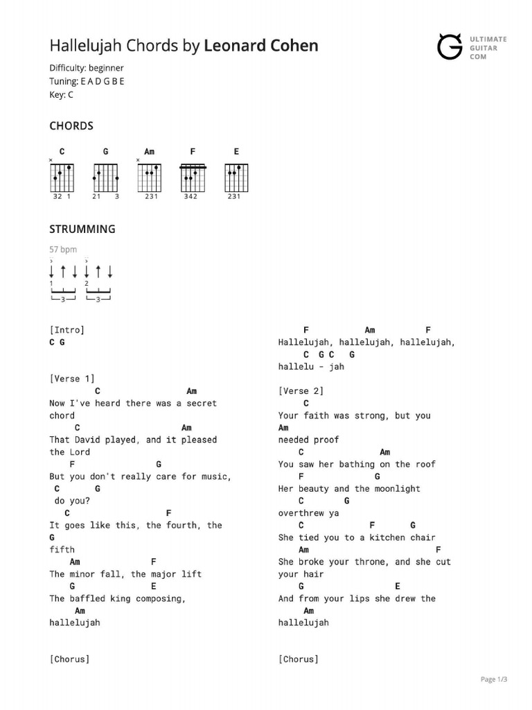 Hallelujah Chords | PDF