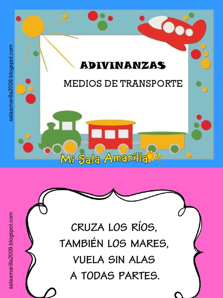 Adivinanzas de Transporte para Niños | PDF