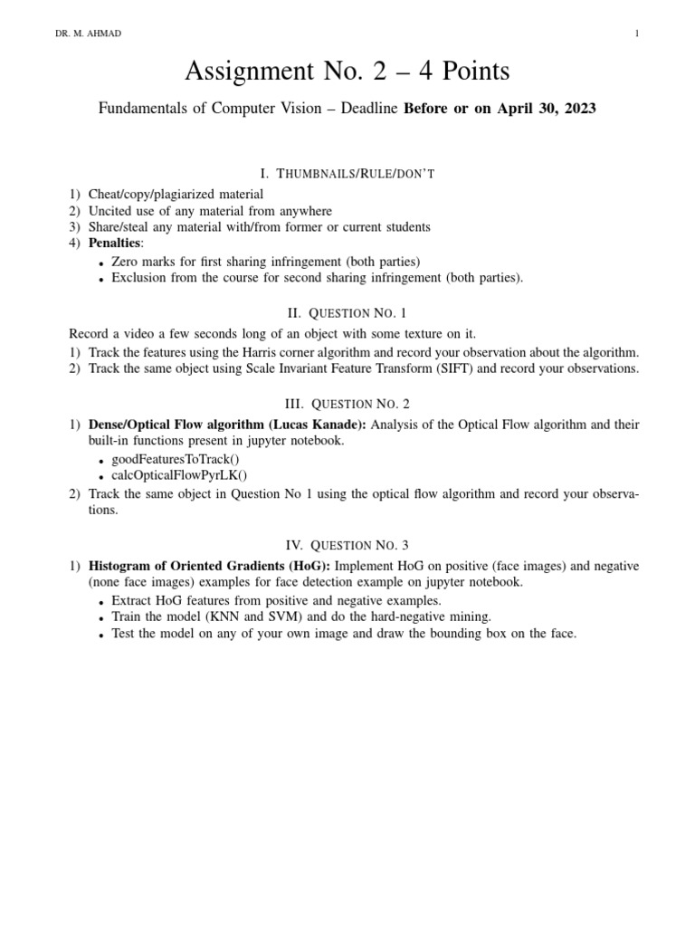 Assignment No. 2 - FCV | PDF